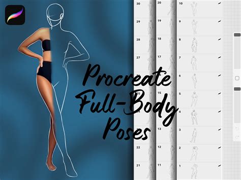 Procreate Realistic Body Poses Stamps Procreate Full Body Etsy