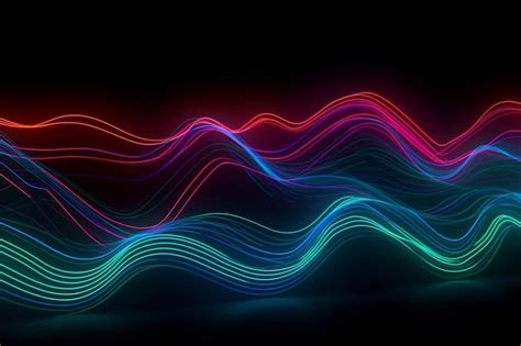 Premium Ai Image Bright Abstract Colored Lines In Space Generative Ai