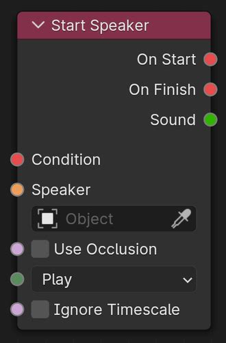 Start Speaker — Upbge Manual