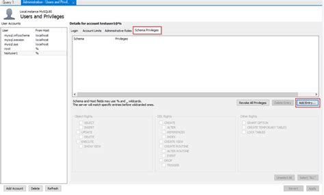 Mysql Workbench Creating And Managing Databases And Users Database