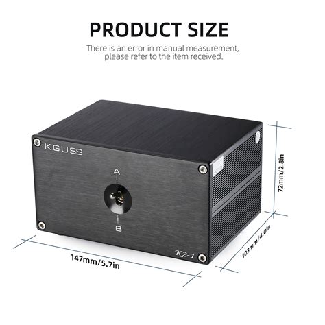 Kguss K21 Passive Audio Signal Switcher 2 In 2 Out Switch Selector Box