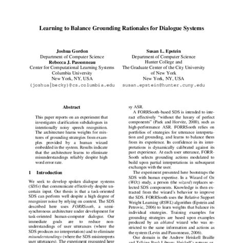 Learning To Balance Grounding Rationales For Dialogue Systems Acl Anthology
