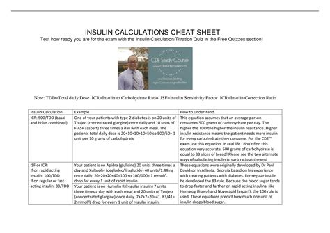Summary Insulin Calculations Cheat Sheet Pebc Osce Resourcespdf Nurs 443 Stuvia Us