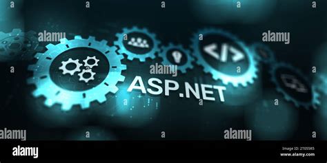 Asp Net Development Programming Language Concept On Virtual Screen Stock Photo Alamy