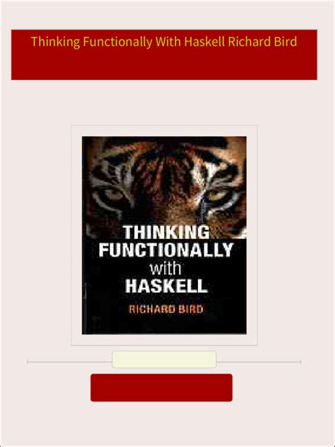 Thinking Functionally With Haskell Richard Bird All Chapters Instant Download Pdf