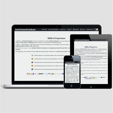 Scott Kenneth Jackson On Linkedin Coding Portfolio Responsive Design