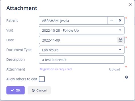 file upload component displays migration is required with upload