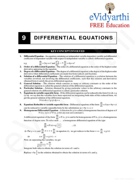 Class 12 Chapter 9 Maths Important Formulas Pdf Equations