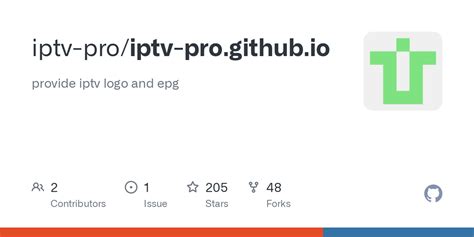Github Iptv Pro Iptv Pro Github Io Provide Iptv Logo And Epg