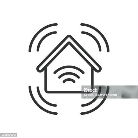 스마트 하우스 라인 디자인의 아이콘 스마트 하우스 홈 오토메이션 지능형 홈 Iot 하우스 흰색 배경 벡터 스마트 하우스 선 디자인의 아이콘 편집 가능한 획 아이콘 0명에