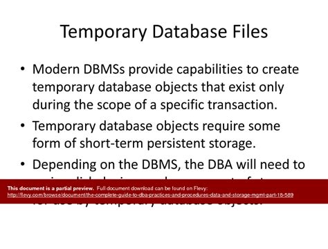 The Complete Guide To Dba Practices And Procedures Data And Storage Mgmt Part 18 Ppt Slide Deck