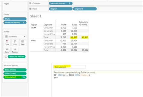 Tableau Hide Field Values But Keep Total Values