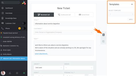 Ticket Templates — Zammad User Documentation Documentation