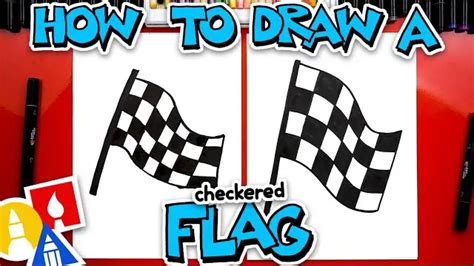 آموزش نقاشی به کودکان یک پرچم شطرنجی