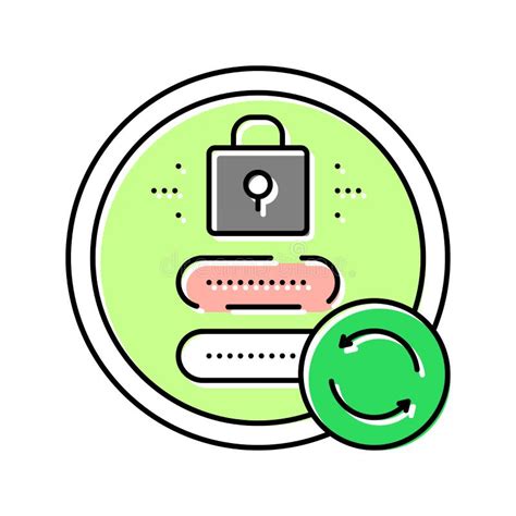 Reset Password Color Icon Vector Illustration Stock Vector