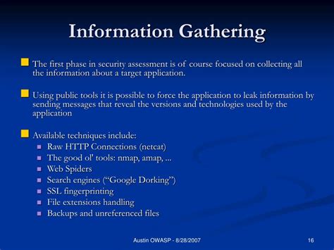 Ppt The Owasp Testing Framework Powerpoint Presentation Free Download Id 403641