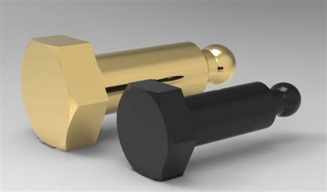 Autodesk Inventor 3d Cad Model Of Spherical Hexagon Steel Screw M10