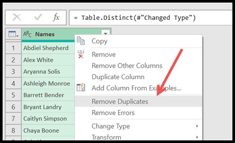 Remove Duplicates Using Power Query From Data In Excel