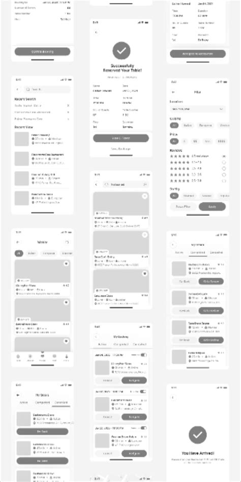 Restaurant Reservation Mobile App Ui Design Table Booking Mobile App Ui Design Figma Design
