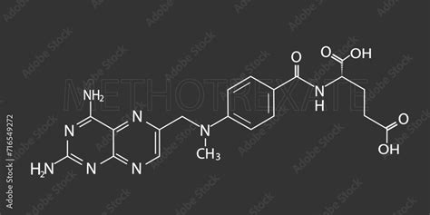 Methotrexate Molecular Skeletal Chemical Formula Stock Vector Adobe Stock