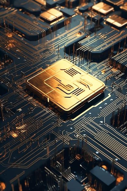 Premium AI Image Electronic Circuit Processor Chip