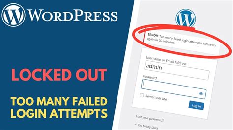 Wordpress Too Many Login Attempts Error Limit Login Attempts