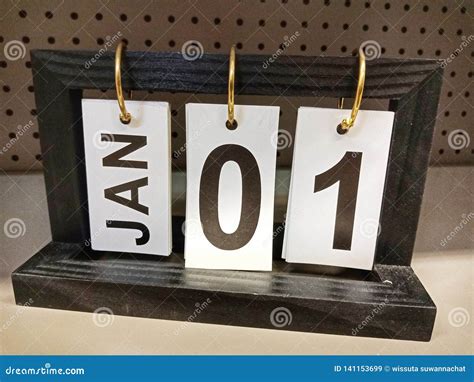 January 01st Calender On Day 1 Of Year Stock Image Image Of Diary