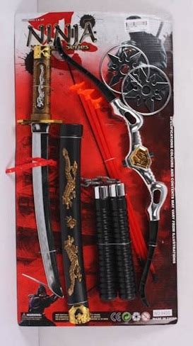 Набор оружия Ниндзя. Игрушечное оружие ниндзя, размер упаковки 50*25см ...