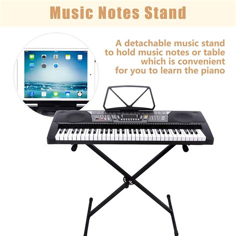 Lagrima 61 Key Portable Electric Piano Keyboard Include Led Display