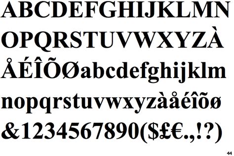 Times New Roman Font Bold