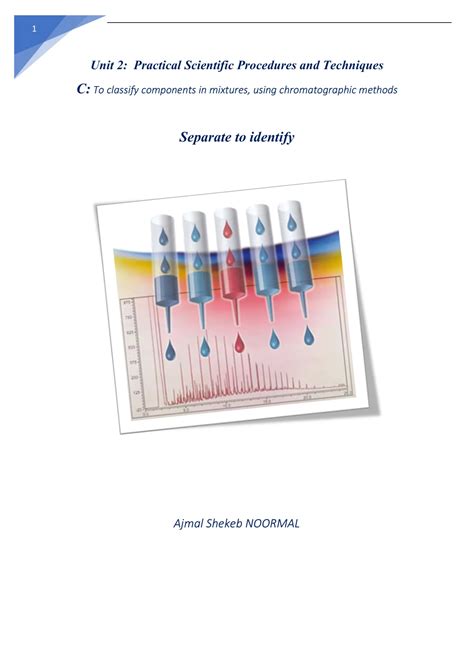 Btec Applied Science Unit 2 Assignment C Unit 2 Practical Scientific