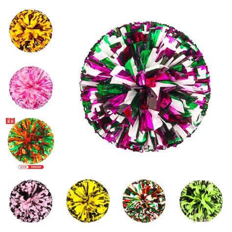 Female Colorful Cheerleading Pom Poms Finger Cheer Balls Black And Blue