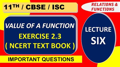 Exercise 2 3 Class 11 Maths Relation And Function Class 11 Domain And Range Class 11 Youtube