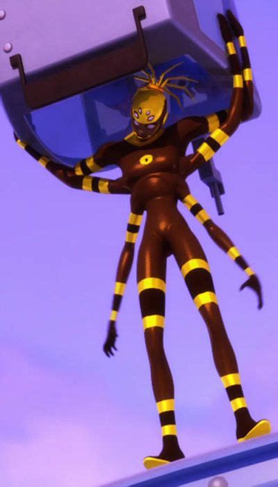 A Cartoon Character Is Standing On Top Of A Building