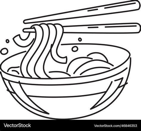 Noodles Clipart Black And White