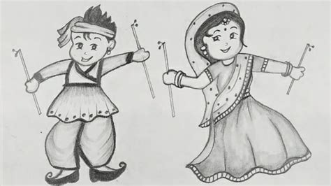 Garba Dance Drawing