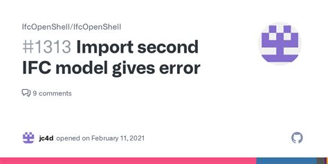 Import Second IFC Model Gives Error Issue 1313 IfcOpenShell