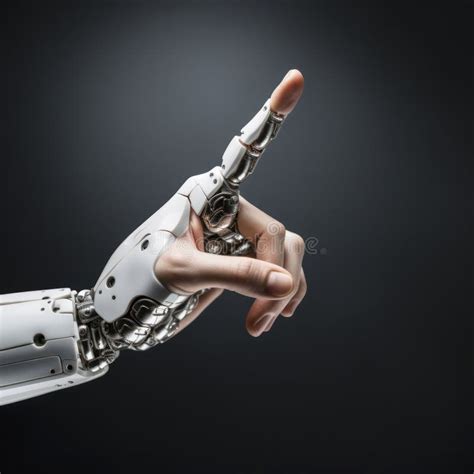 Robot Hand With Index Finger Pointing Stock Illustration Illustration Of Digital Cyborg