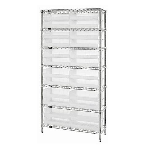 Quantum Storage Systems Clear View Ultra Stack And Hang Bins And Wire