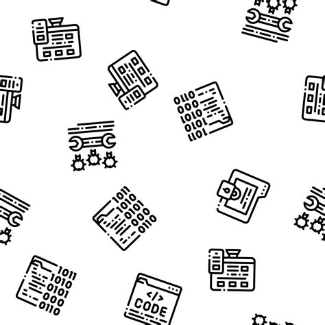Coding System Vector Seamless Pattern 17389110 Vector Art At Vecteezy