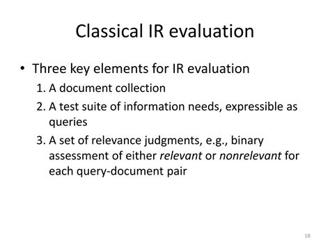 Lecture 10 Information Retrieval Evaluation Pptx