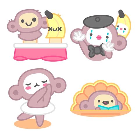 Imágenes De Mono Kawaii Descarga Gratuita En Freepik