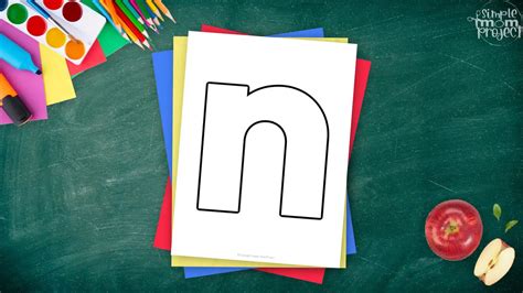 Free Printable Lowercase Letter N Template Simple Mom Project