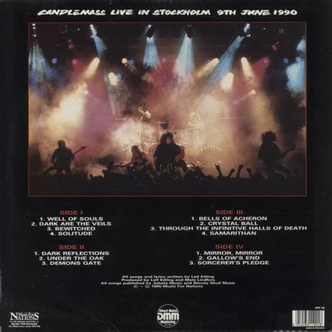 Candlemass Live Uk 2 Lp Vinyl Record Set Double Lp Album 853105