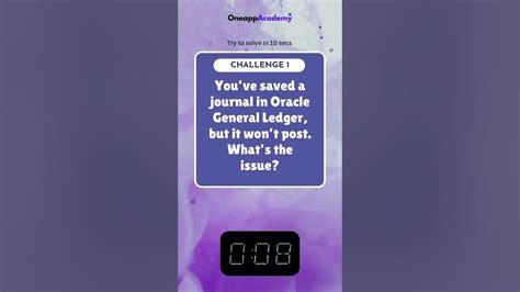 Can You Solve The Oracle Erp Challenge Oracleerp Erpchallenge Youtube