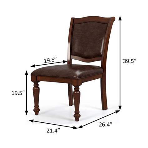World Menagerie 214 W Traditional Side Chair 2ctn Brown Cherry