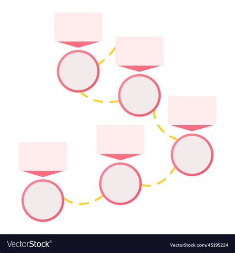 Connected Circles With Notes Design Element Vector Image