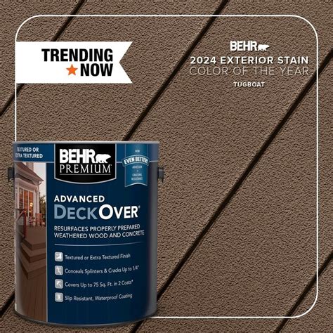 Behr Premium Advanced Deckover 1 Gal Sc 141 Tugboat Textured Solid