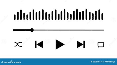 Audio Player Interface With Sound Wave Loading Progress Bar And
