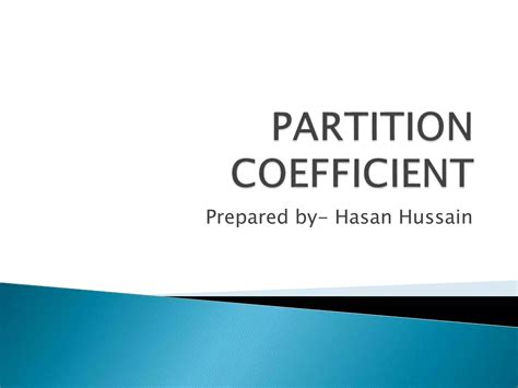 Partition Coefficient Ppt